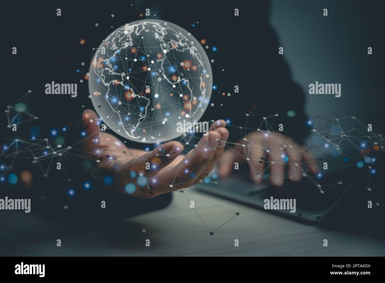 mobile phone Connection to the global network Internet, business, iot ...