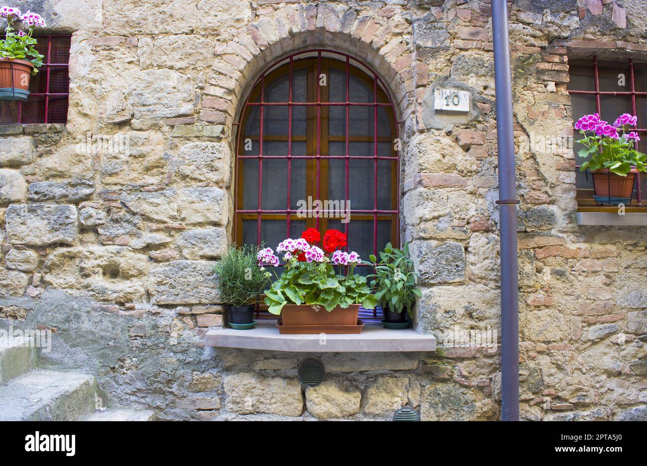 lovely tuscan window, Volterra, Italy Stock Photo - Alamy