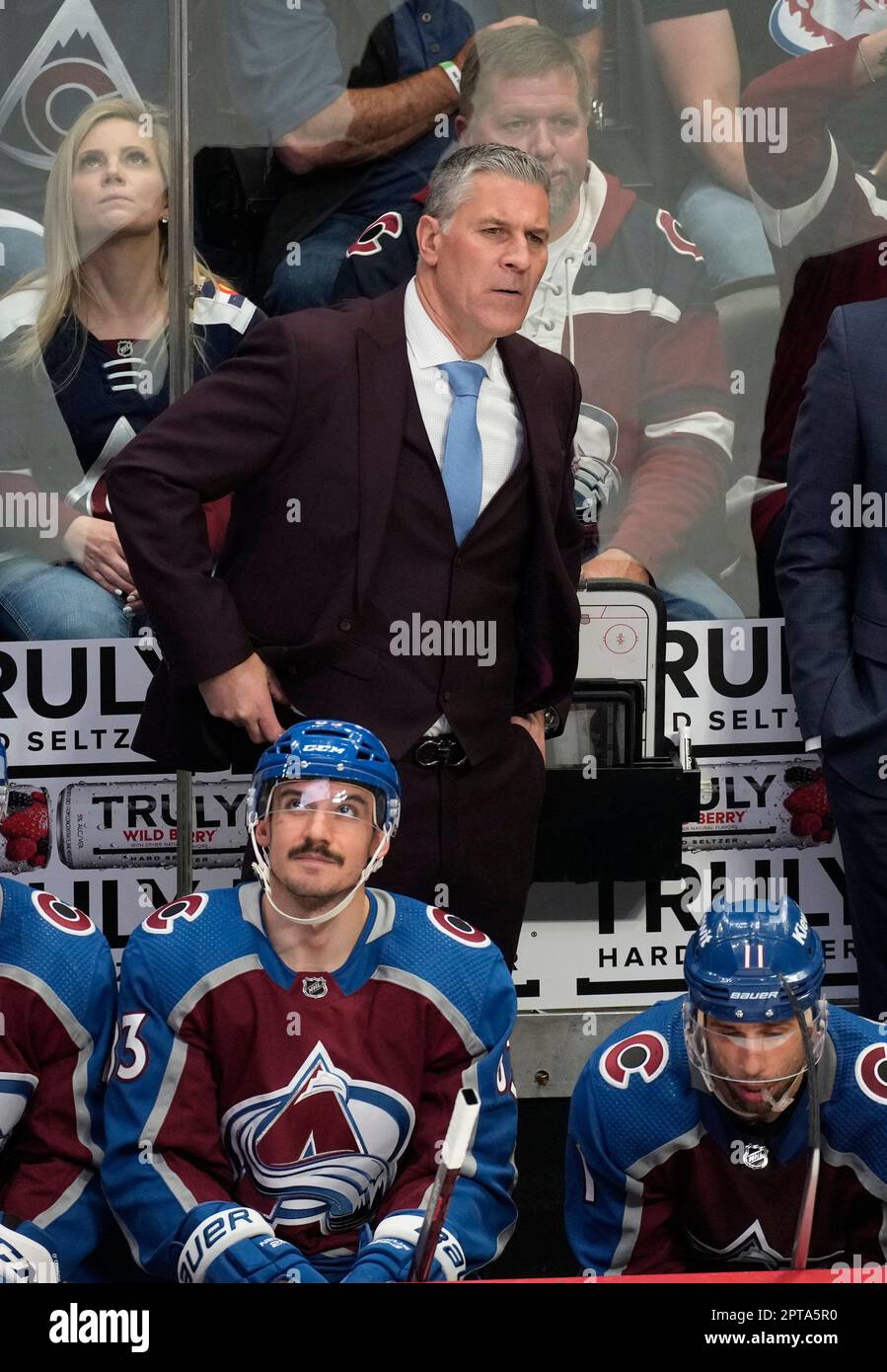 Colorado Avalanche head coach Jared Bednar in the third period of Game ...