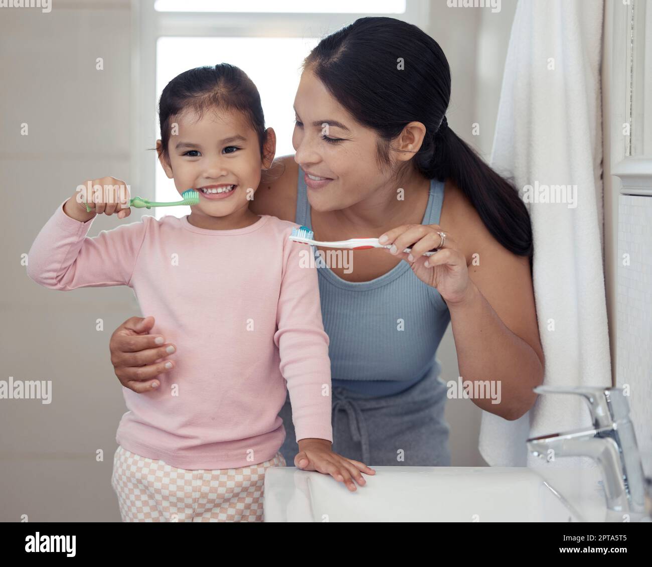 Hispanic Child Brushing Teeth