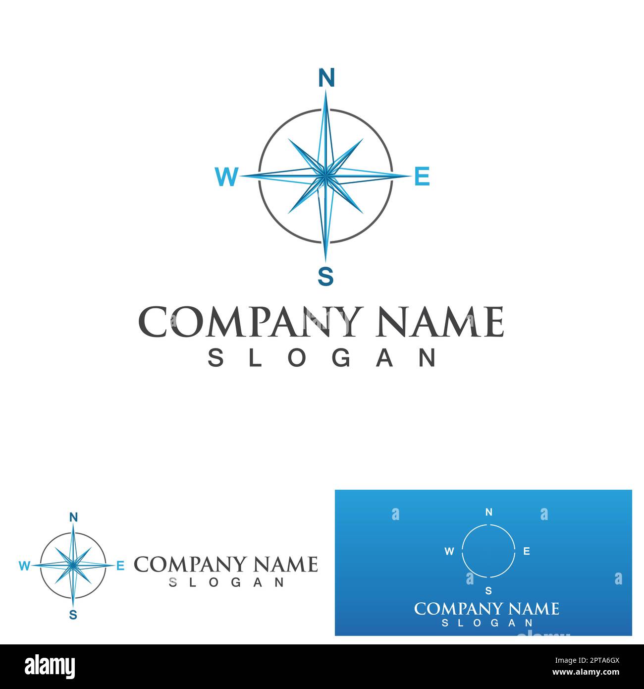 Creative Compass Concept Logo Design Template Stock Vector Image & Art ...