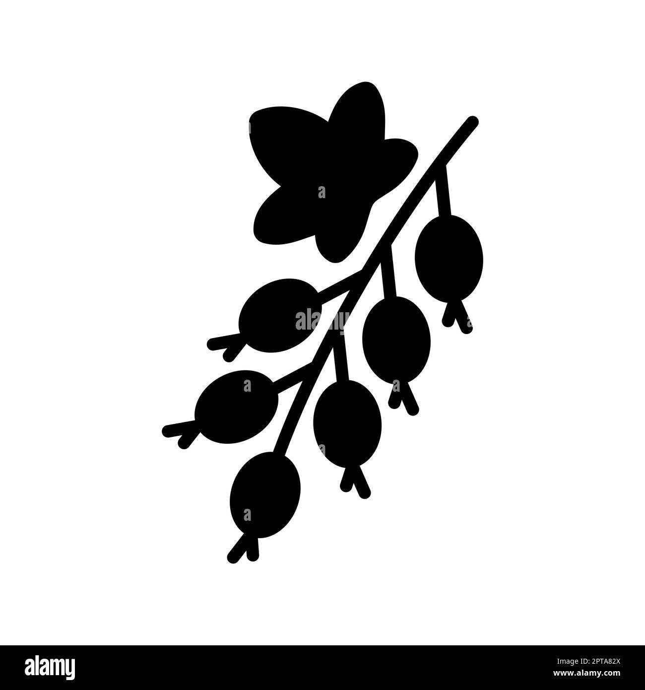 Currant berry vector glyph icon. Graph symbol for food and drinks web ...