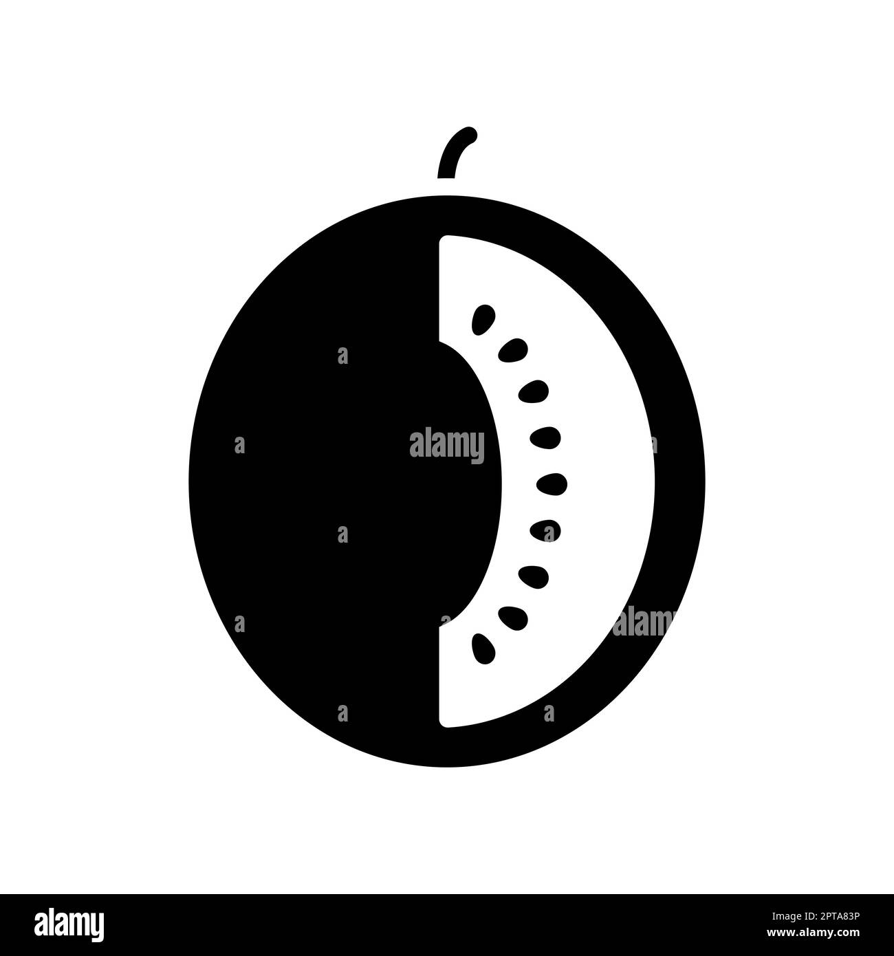 Melon vector glyph icon. Graph symbol for food and drinks web site ...