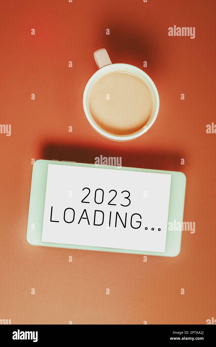 Handwriting Text 2023 Loading Word Written On A Year Composed Of A Series Of Events That Are