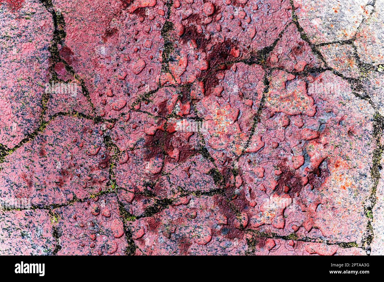 Detailed close up surface of rusty metal and stone with lots of ...