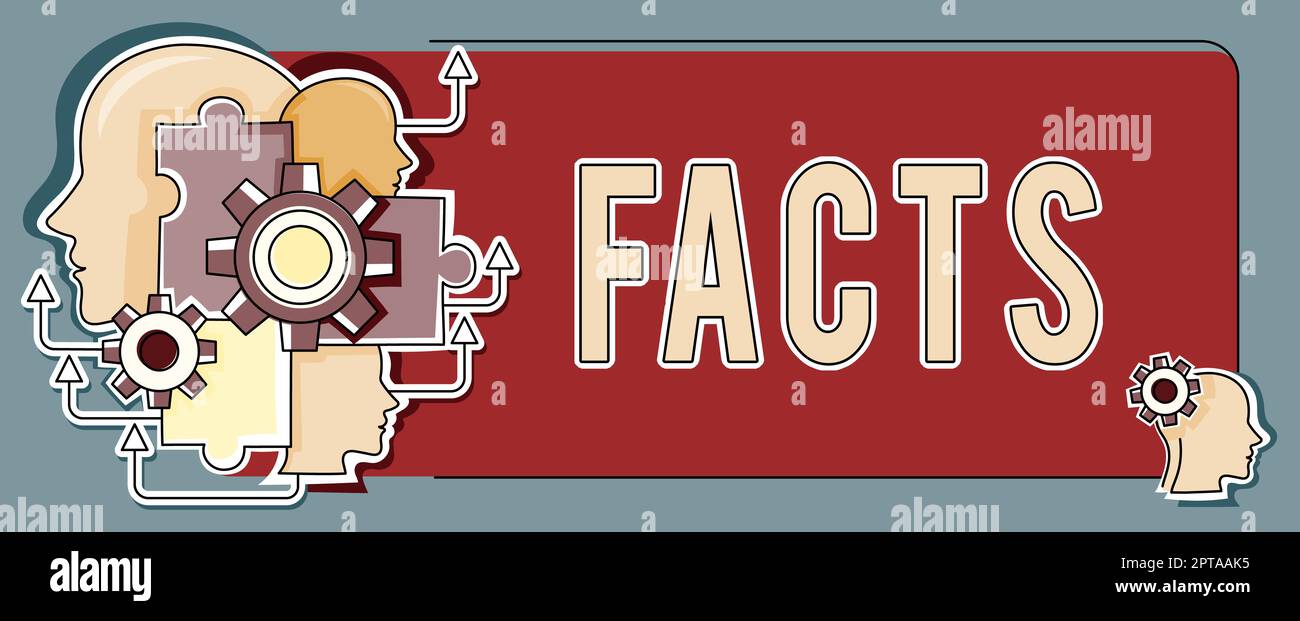 Conceptual display Facts, Word Written on something that is known to ...