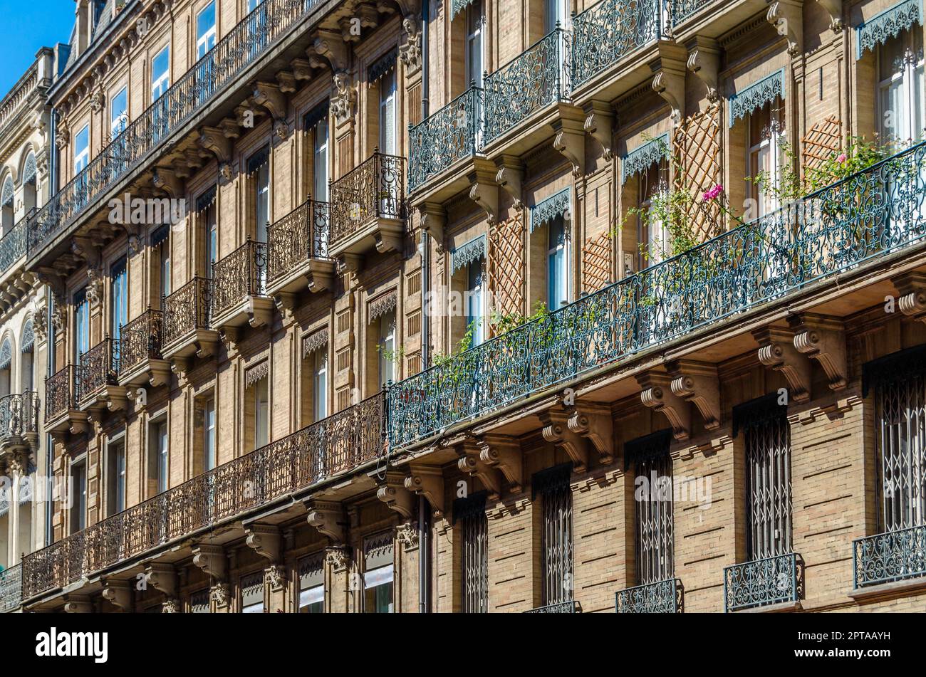 Architecture in the city of Toulouse, Occitanie, southern France Stock ...