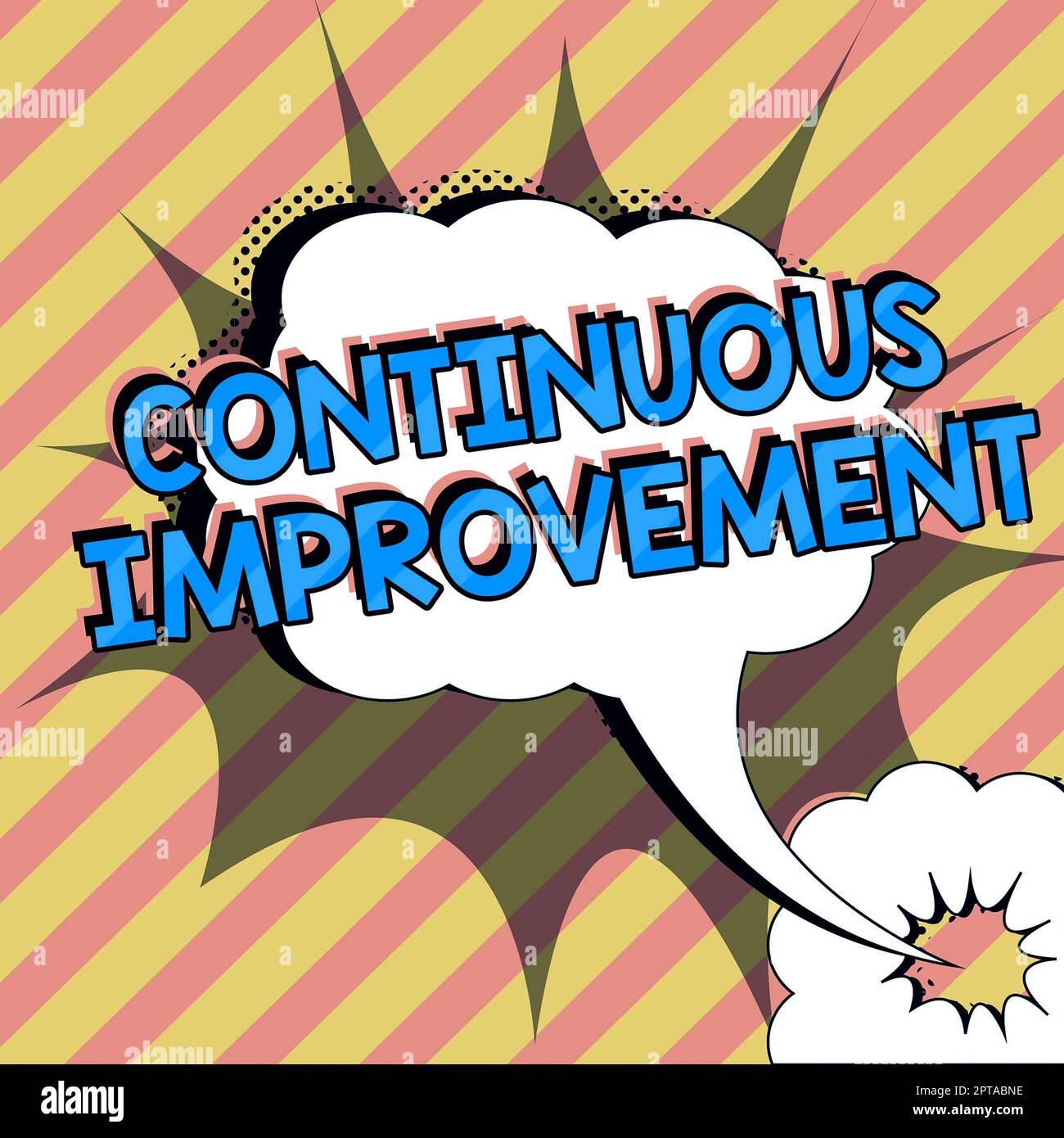 Sign displaying Continuous Improvement, Conceptual photo making small ...