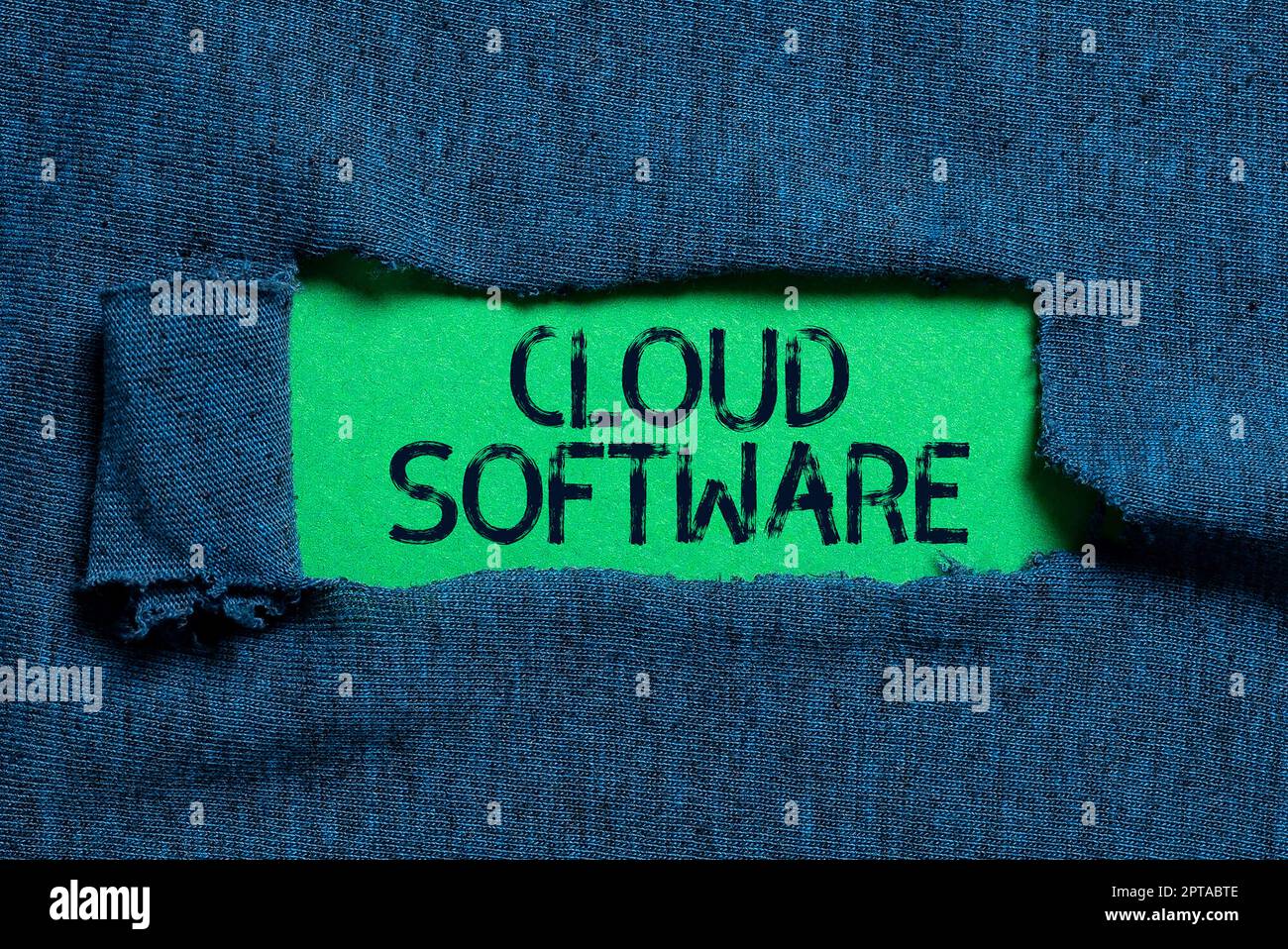 Text caption presenting Cloud Software, Business concept The level of ...