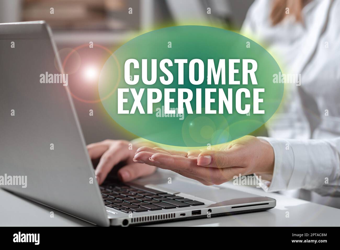 Text Sign Showing Customer Experienceinteraction Between Satisfied