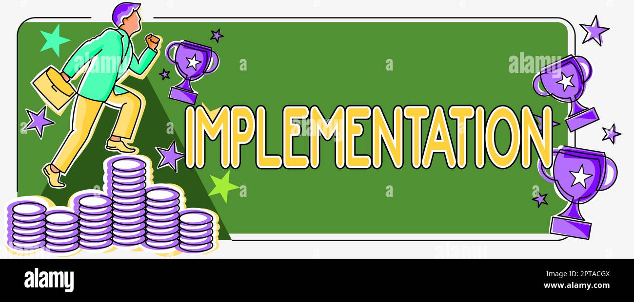 Writing Displaying Text Implementationthe Process Of Making Something Active Or Effective