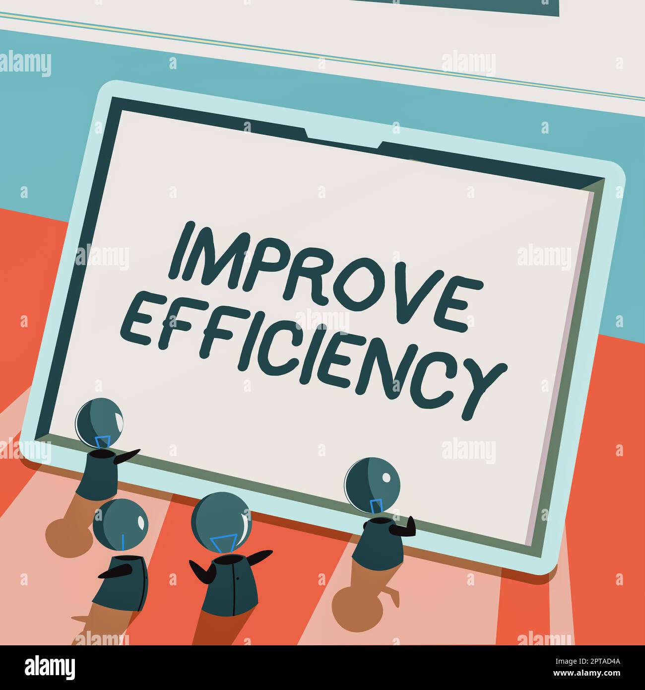 Hand writing sign Improve EfficiencyCompetency in performance with ...