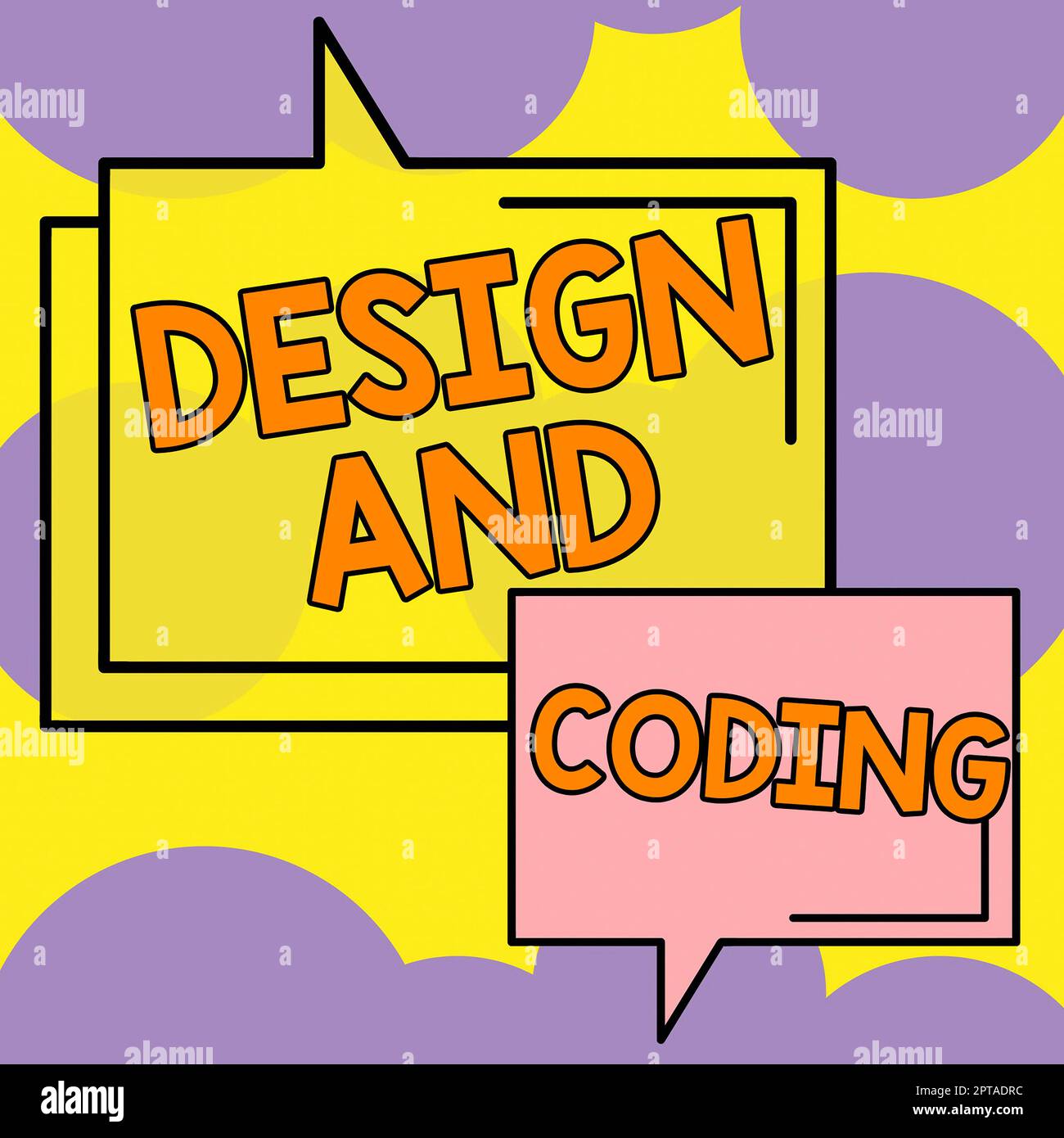 Sign Displaying Design And Coding Business Concept Html And Programming Cross Platform