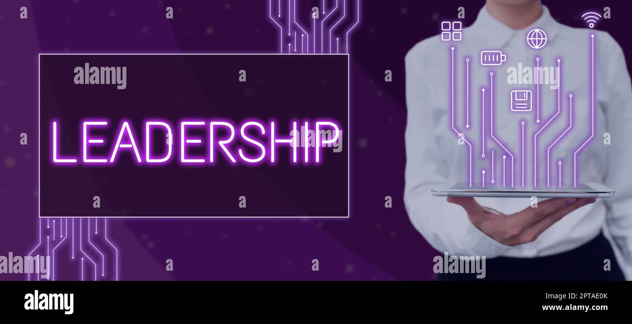 Writing displaying text Leadership, Business idea art of motivating to ...