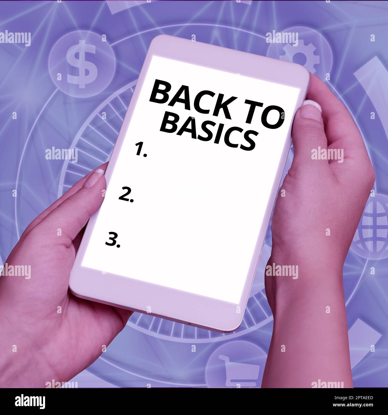 Conceptual display Back To Basics, Business approach Return simple ...