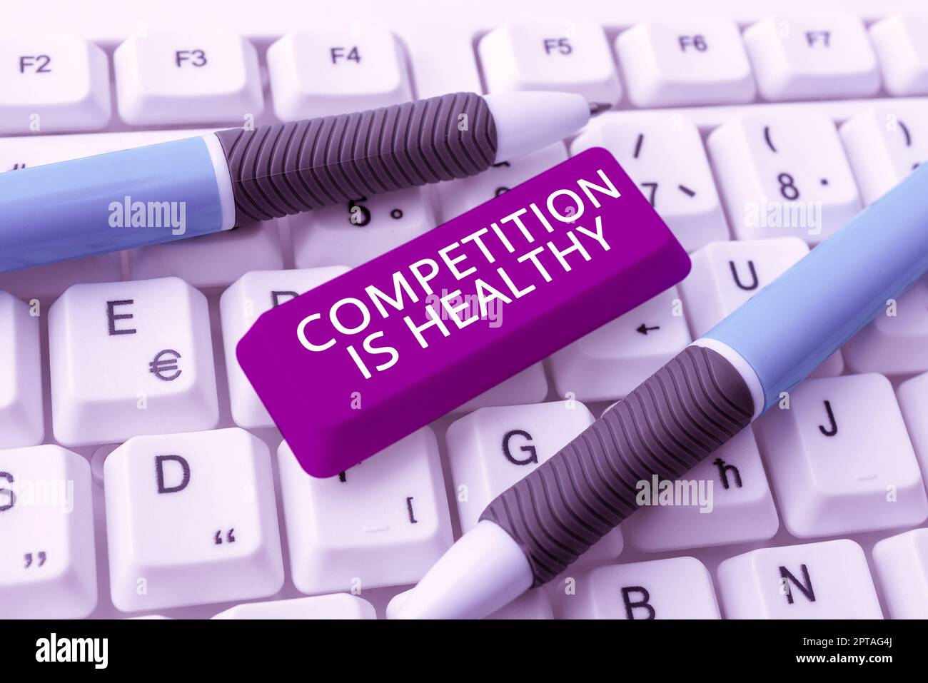 Hand writing sign Competition Is Healthy, Business approach Rivalry is ...