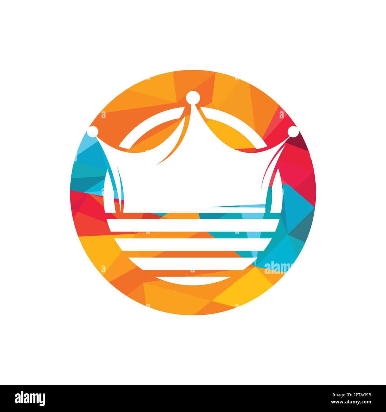 Wave king vector logo design. Water sea waves and crown vector design ...