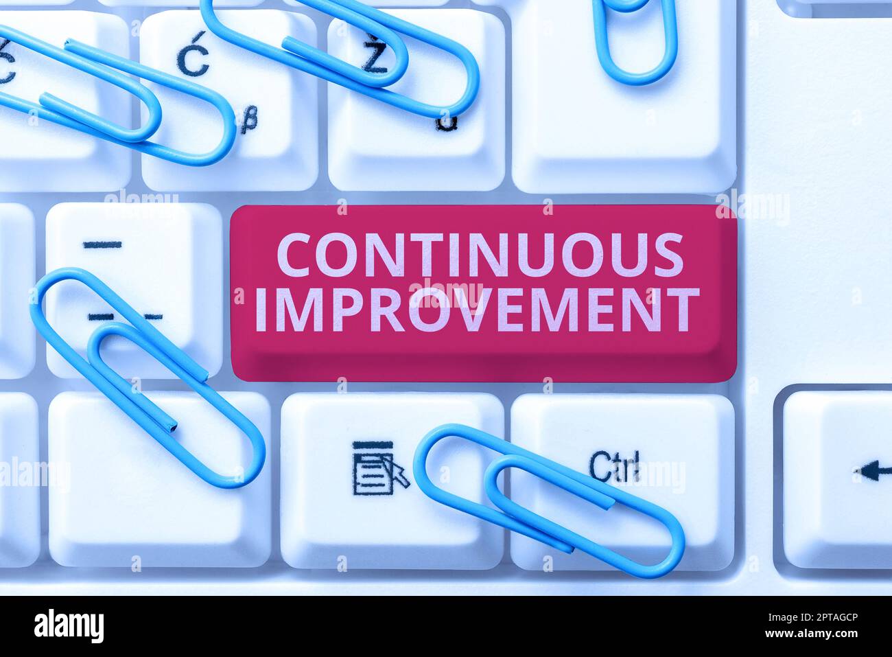 Inspiration showing sign Continuous Improvement, Business overview ...
