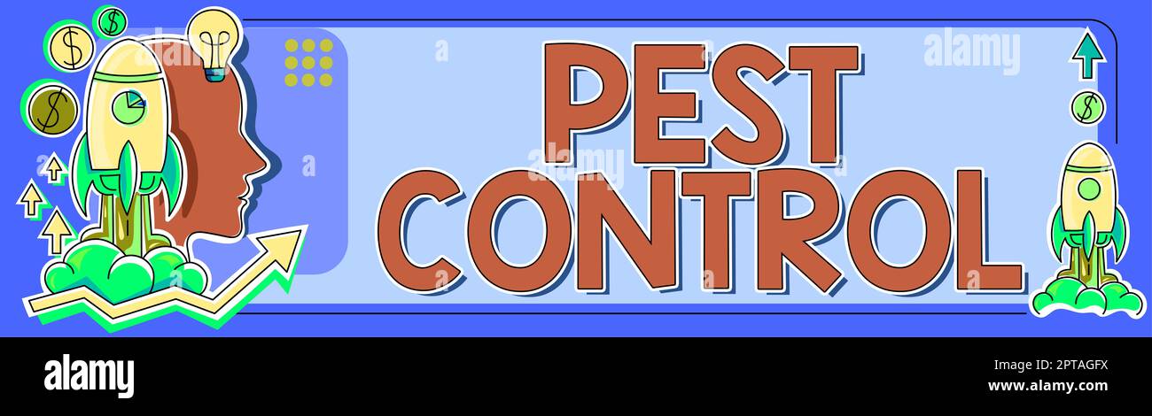 Conceptual display Pest Control, Business idea Killing destructive ...
