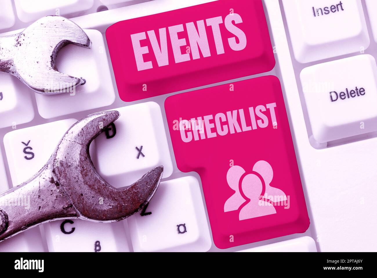 Text caption presenting Events Checklist, Concept meaning invaluable ...