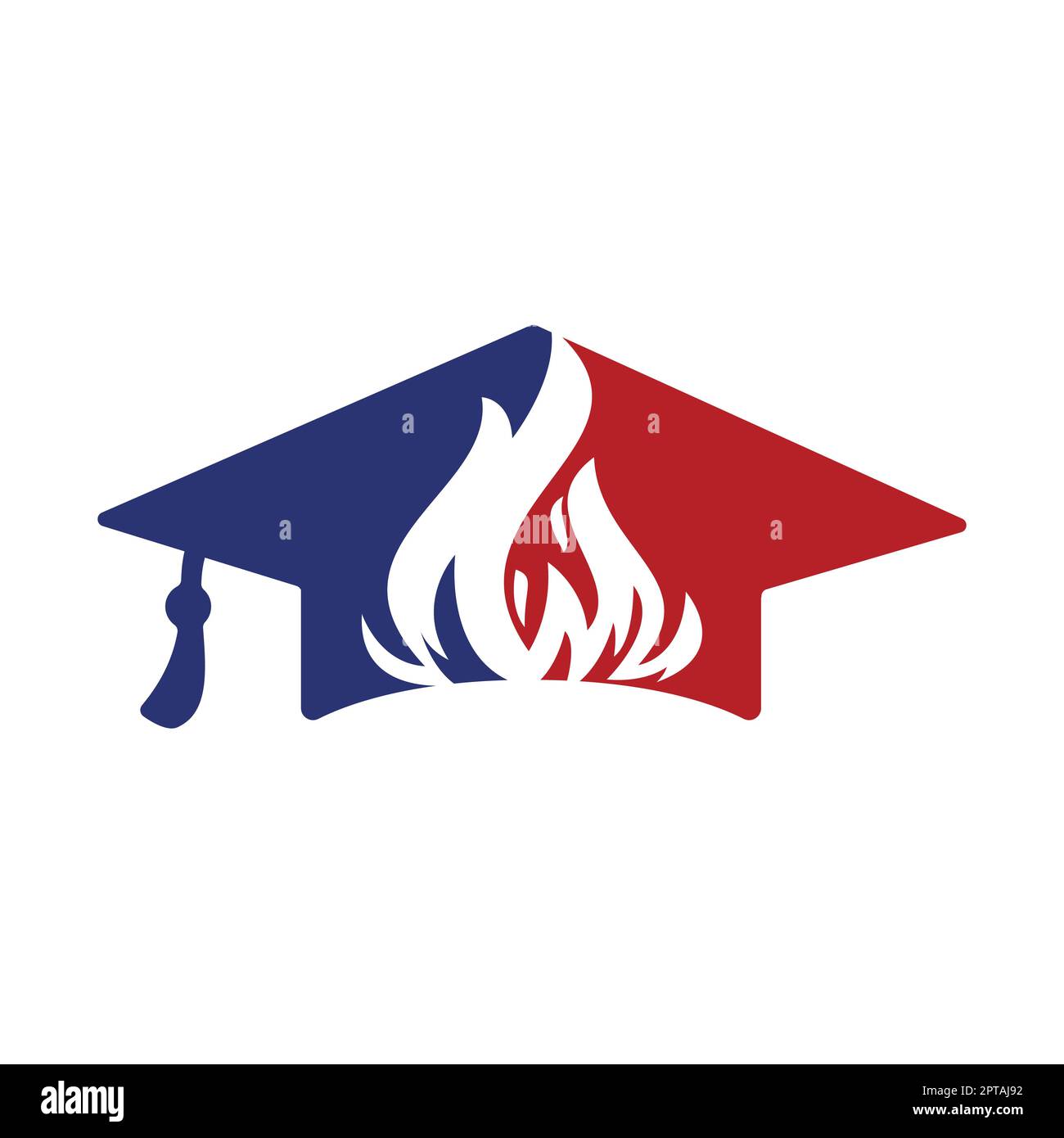 Hot education vector logo design. Graduation cap and torch combination ...