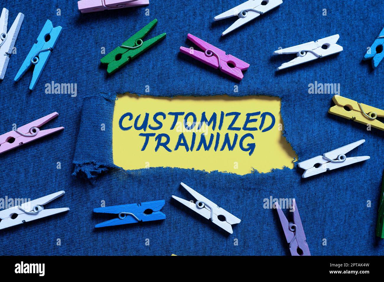 Hand writing sign Customized Training, Internet Concept Online ...