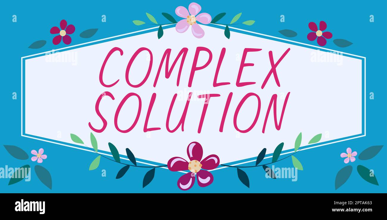 Handwriting text Complex Solution, Business overview computer time or ...