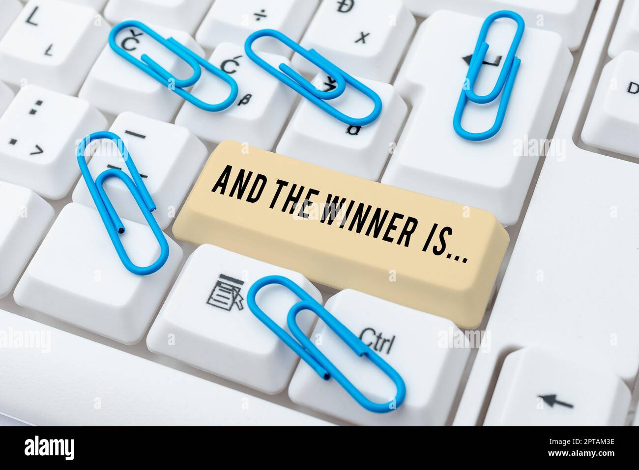 Writing displaying text And The Winner Is..., Business overview ...