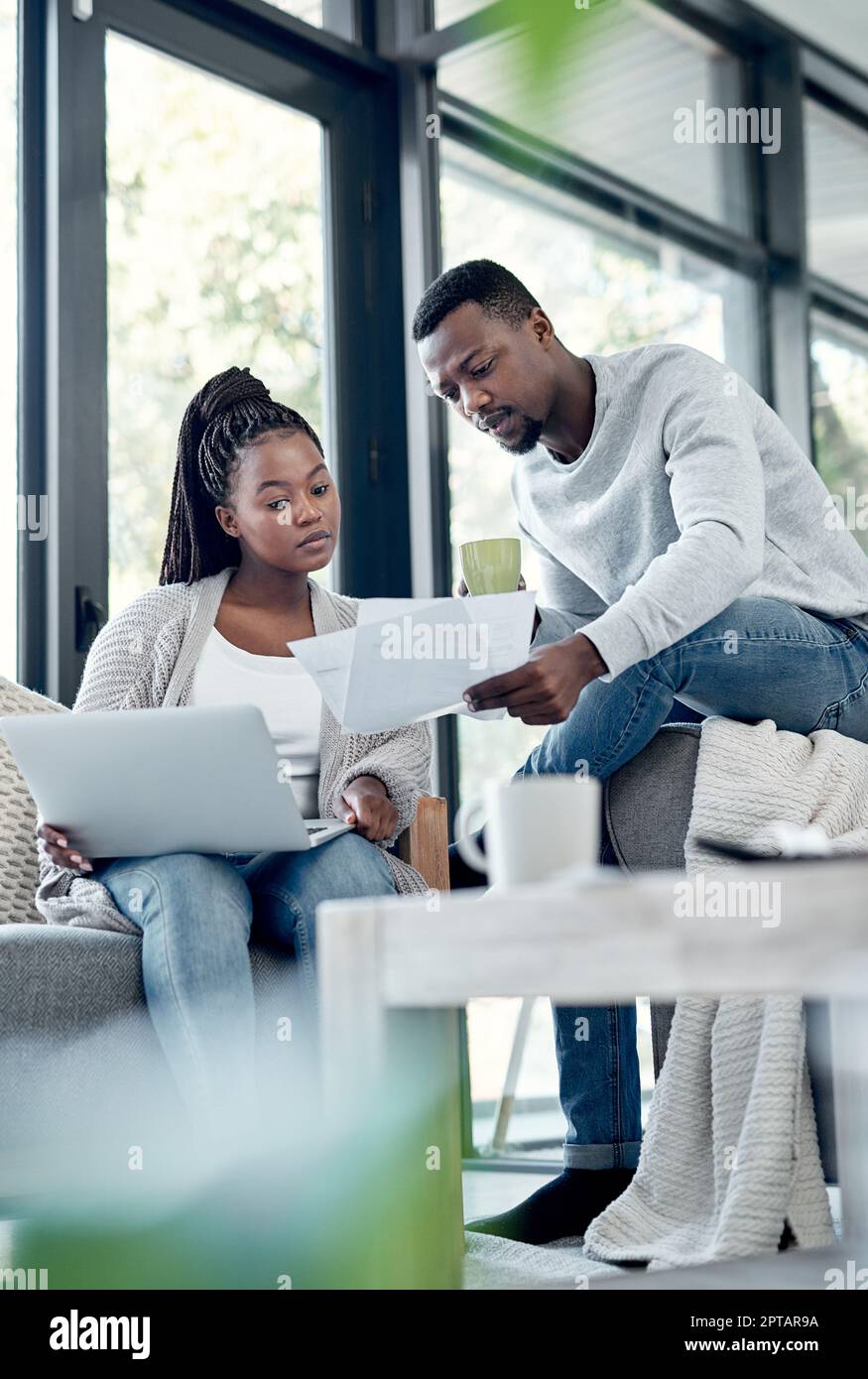 Things are extra tight this month. a young couple going through ...