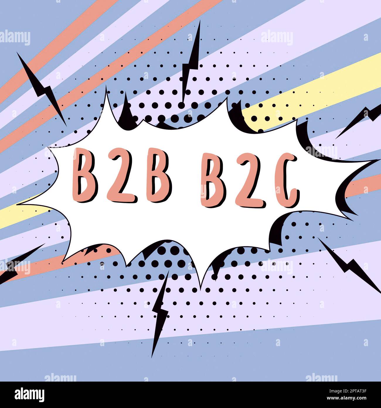 Sign displaying B2B B2C, Conceptual photo two types for sending emails ...