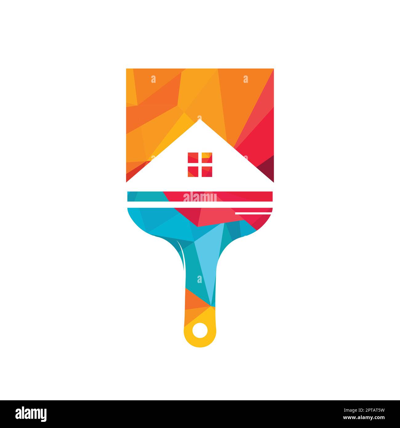 Creative home paint vector logo design template. Real estate and ...