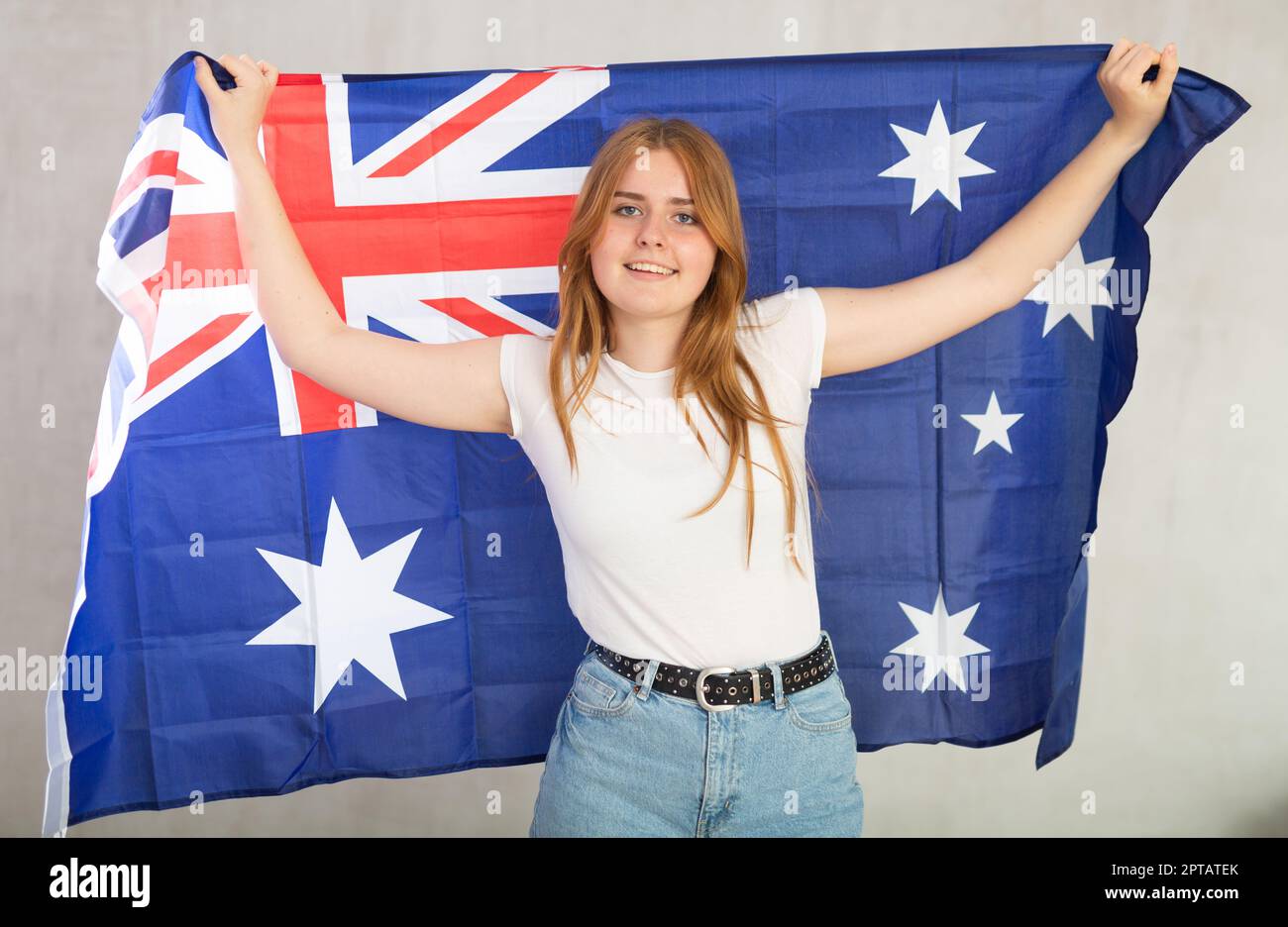 Young australian football fan hi-res stock photography and images - Alamy
