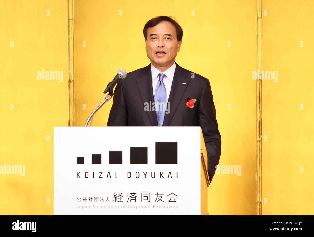 Tokyo, Japan. 27th Apr, 2023. Takeshi Niinami, the new chairman of ...