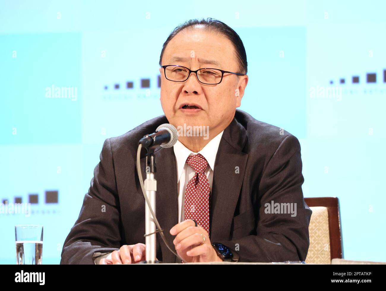 Tokyo, Japan. 27th Apr, 2023. Kengo Sakurada, former chairman of Japan ...