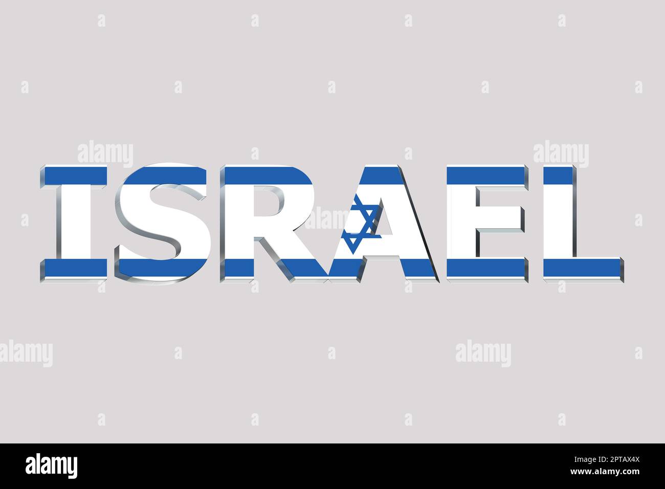 3D Flag of Israel on a text background Stock Photo - Alamy