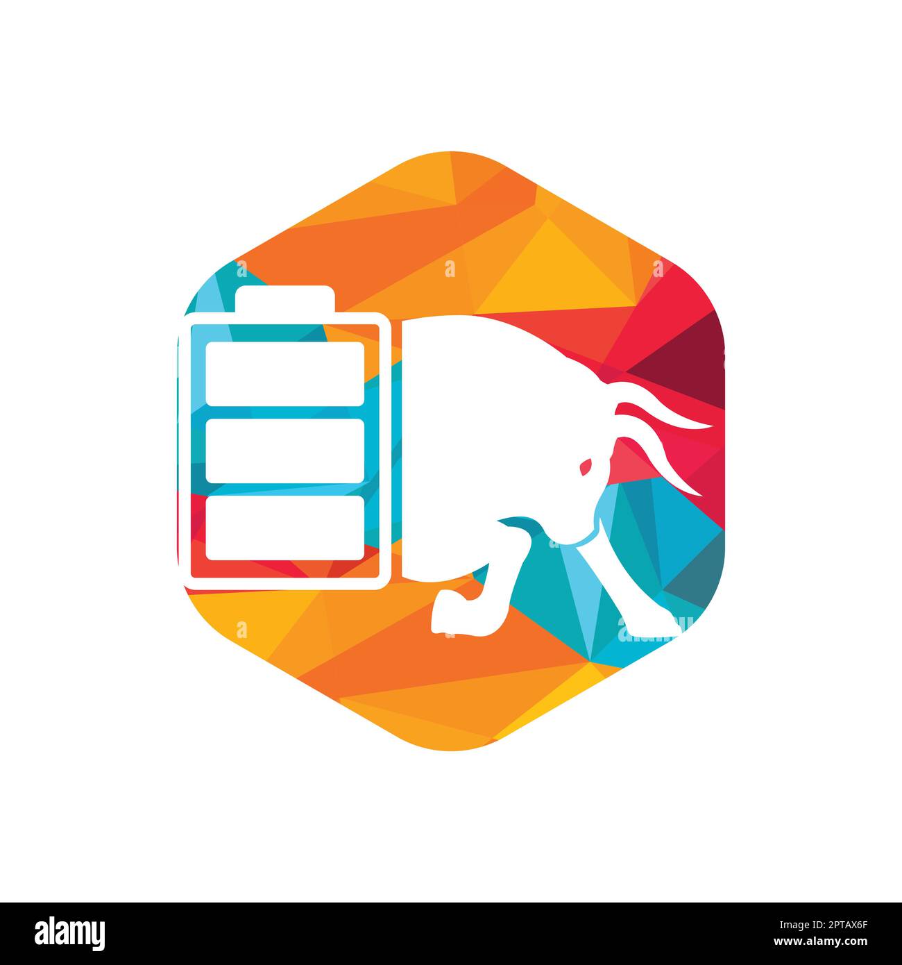 Bull Battery vector logo design template. Strong energy logo concept ...