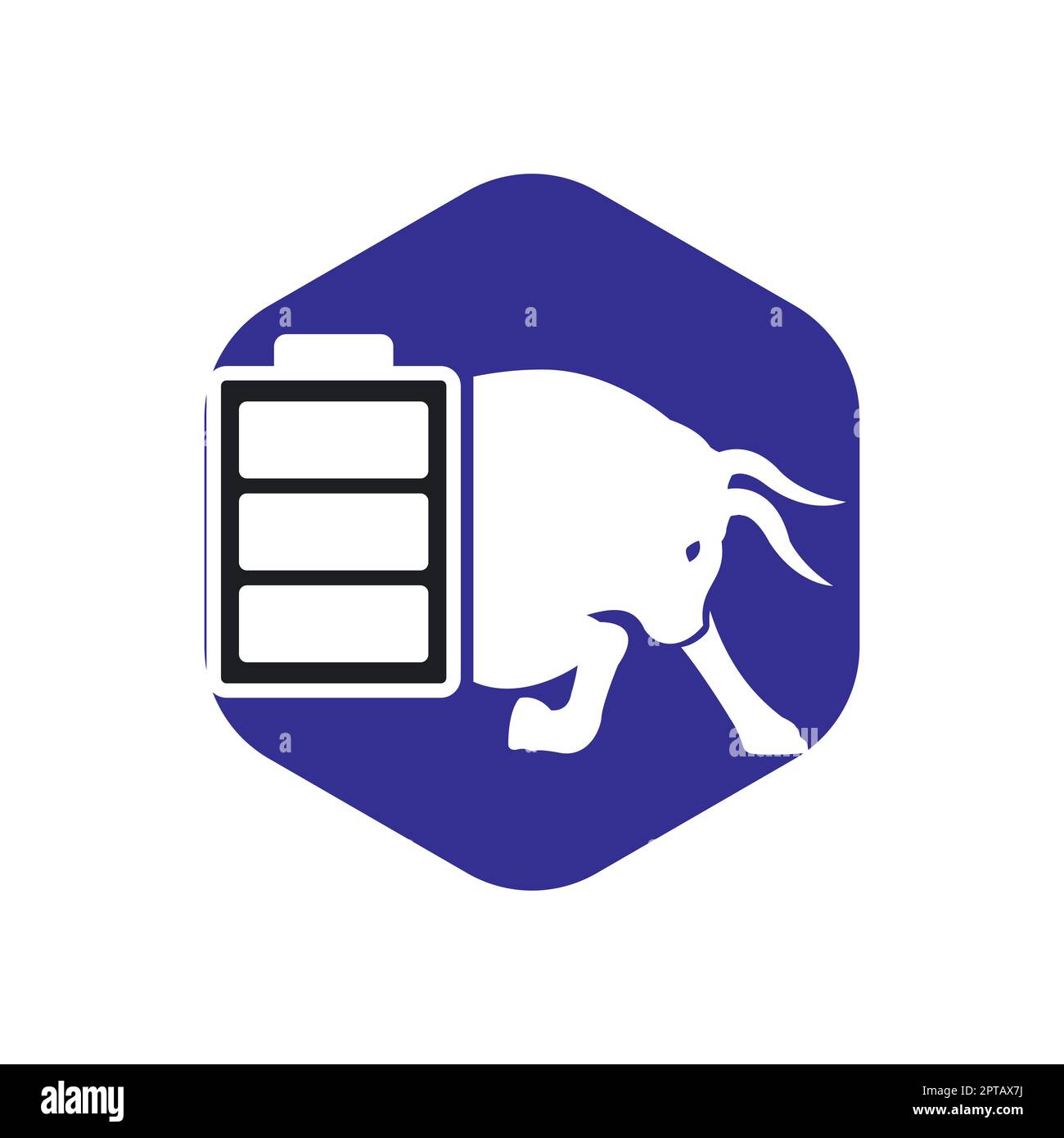 Bull Battery vector logo design template. Strong energy logo concept ...