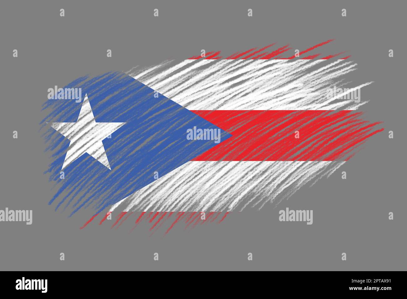 3D Flag of Puerto Rico on vintage style brush background Stock Photo ...