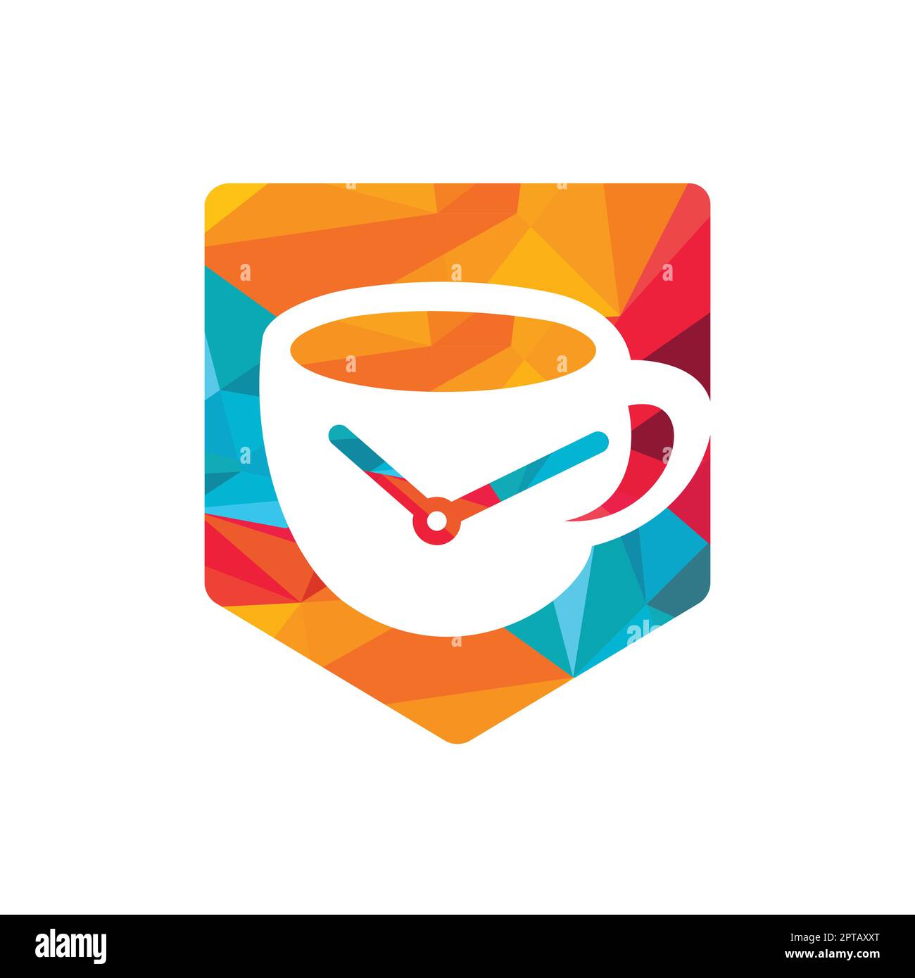 Coffee time vector logo design. Coffee cup time clock concept design ...