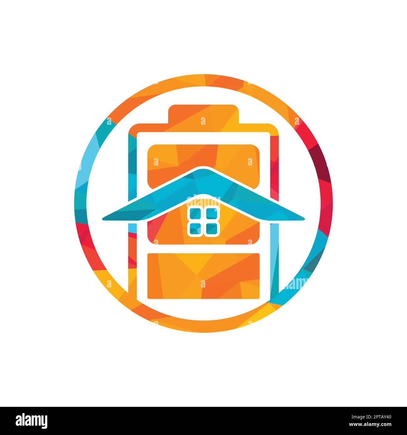 Energy house and battery house vector logo design. Power house logo ...
