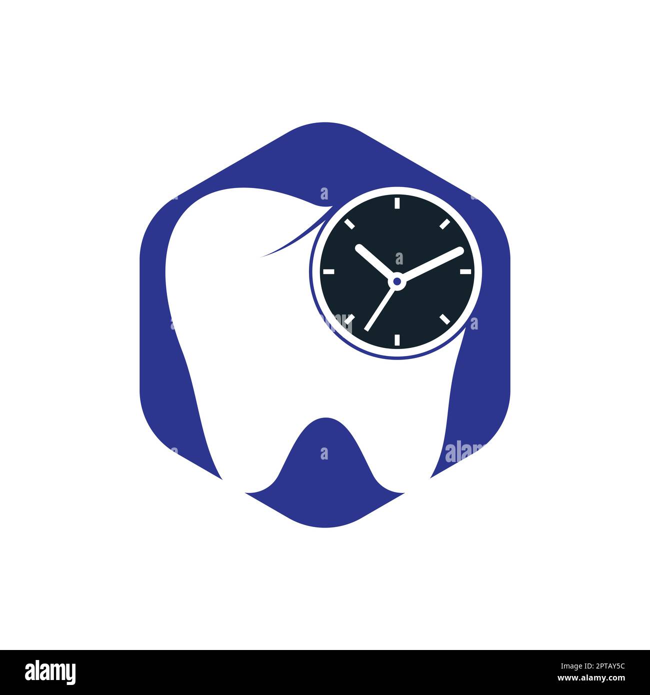 Dental time vector logo design template. Human tooth and clock icon ...