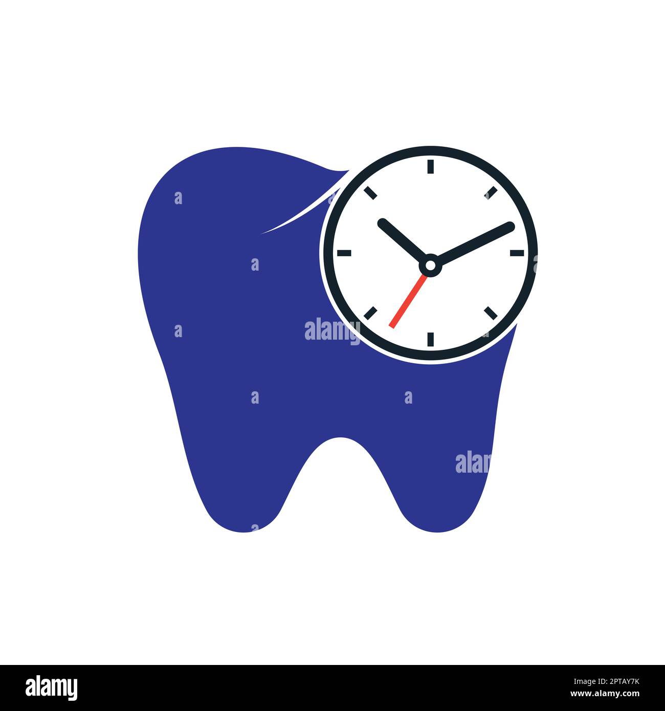 Dental time vector logo design template. Human tooth and clock icon ...