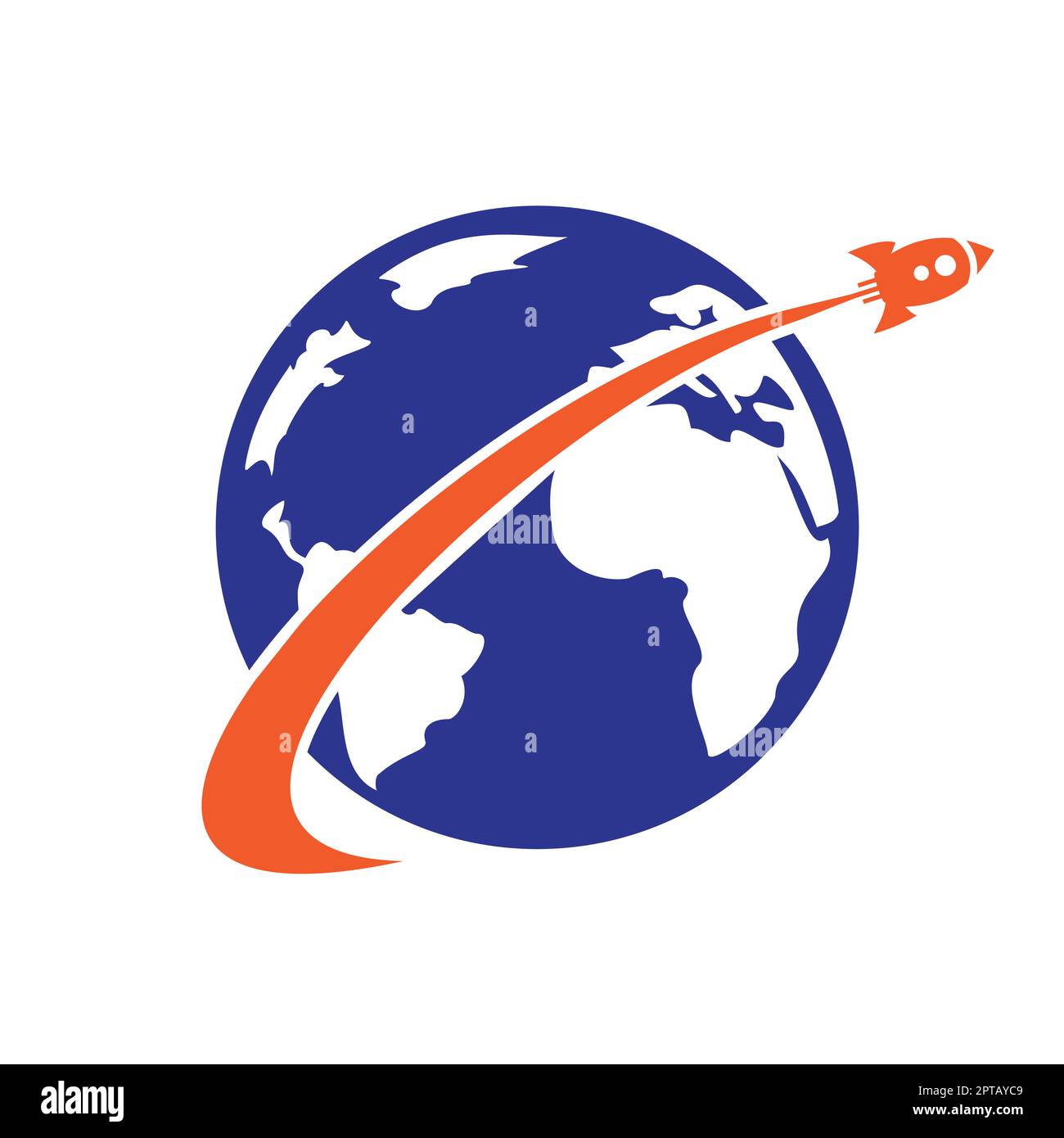 Rocket planet vector logo design. Creative rocket concept logo design ...