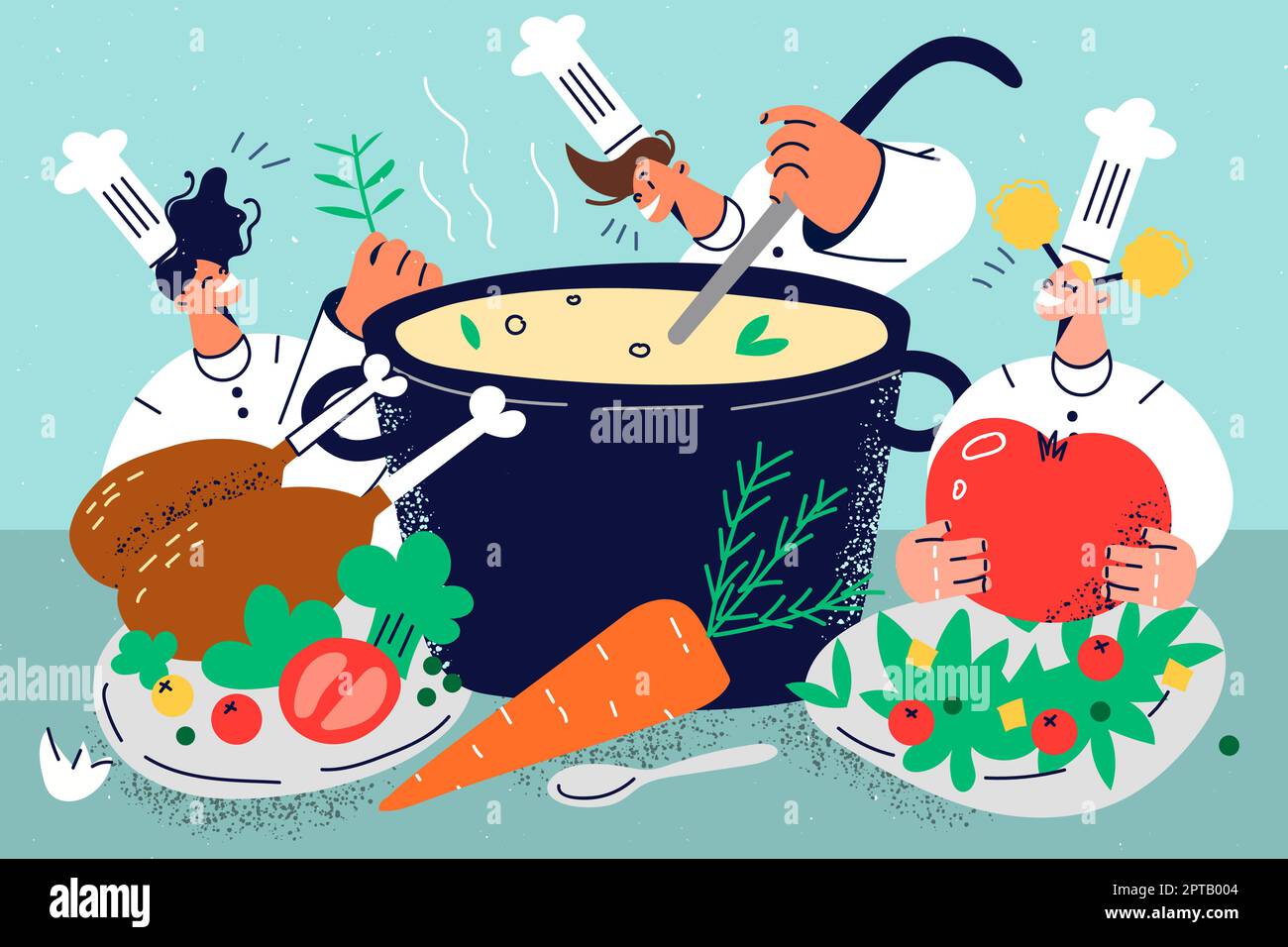 Group people cooking Stock Vector Images - Alamy