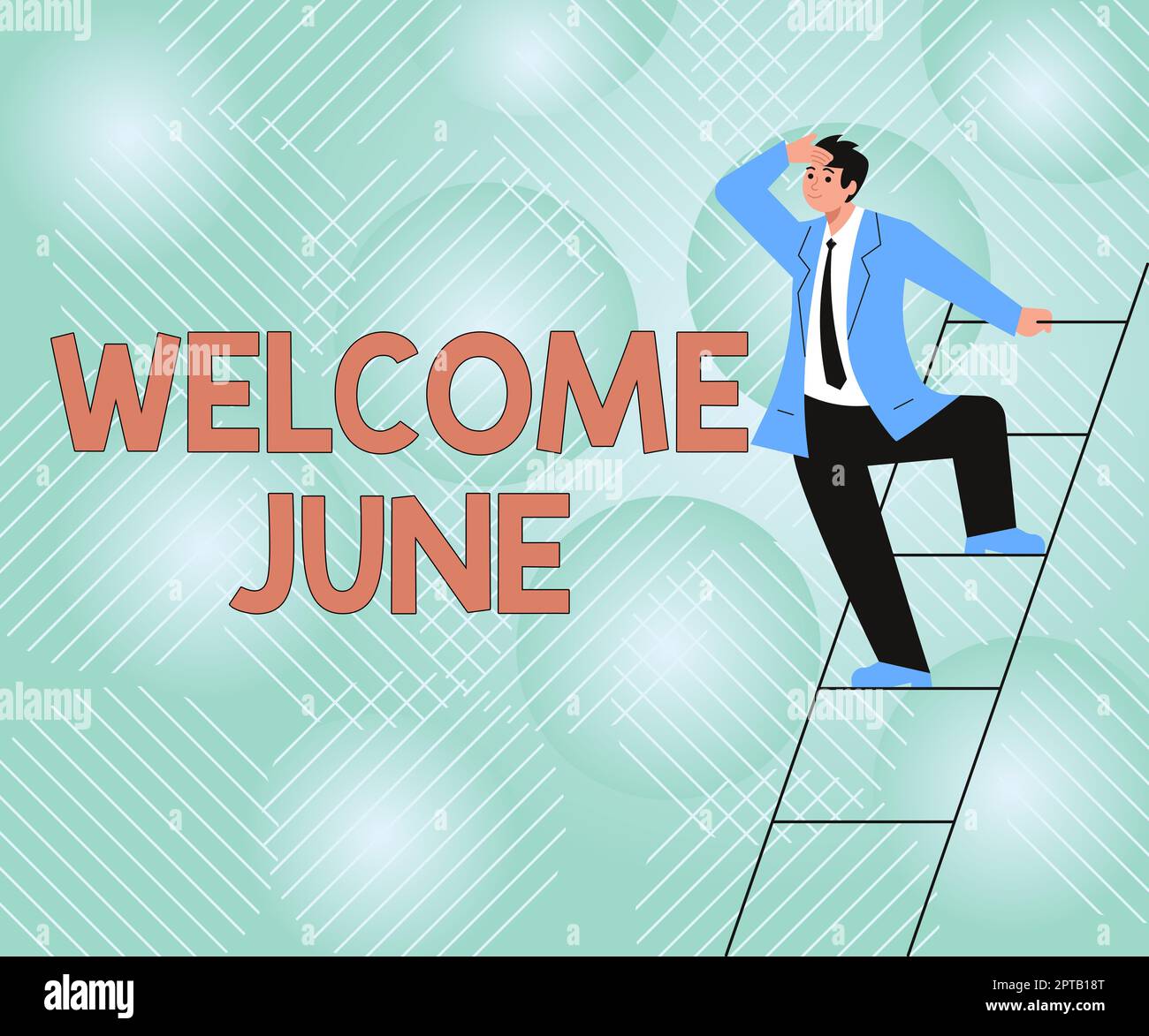 Text showing inspiration Welcome June, Business overview Calendar Sixth ...
