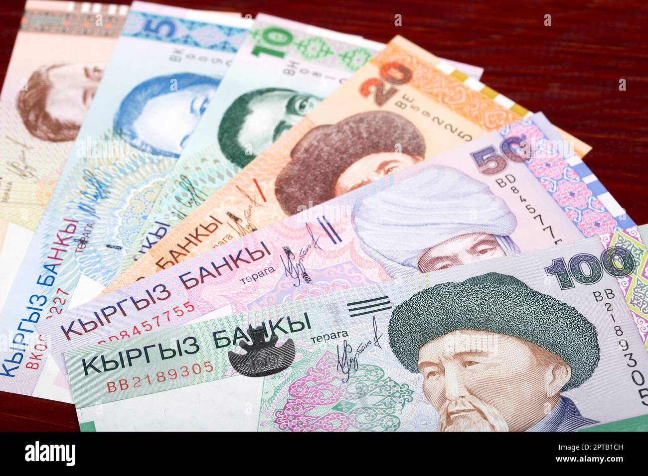 Old Kyrgyzstani money - som a business background Stock Photo - Alamy