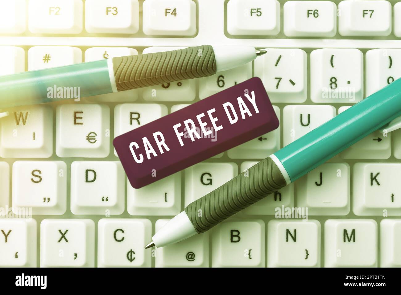 Conceptual caption Car Free Day, Business idea Environment protection ...