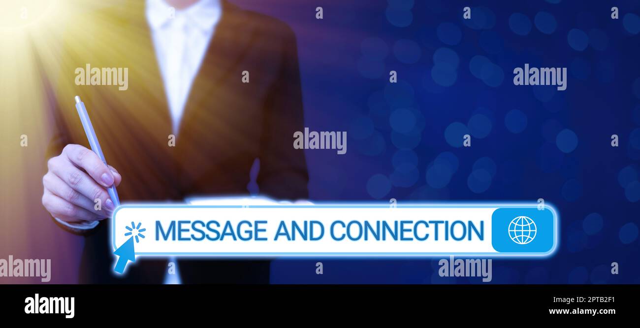 Handwriting text Message And Connection, Word Written on a word or ...