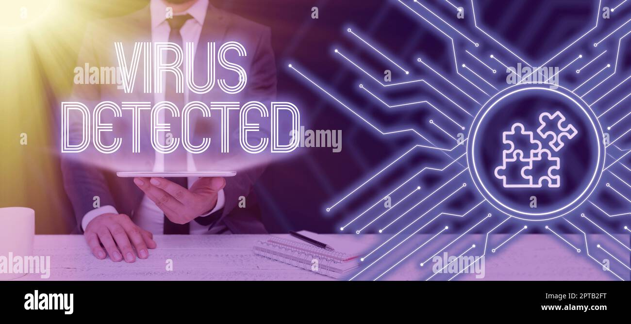 Handwriting Text Virus Detecteda Computer Program Used To Prevent And Remove Malware Business