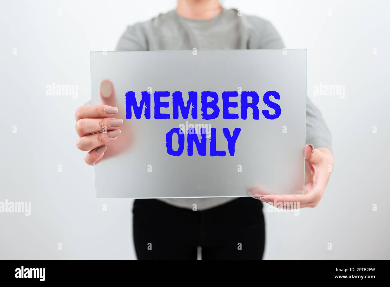 Conceptual caption Members Only, Word Written on Limited to an ...